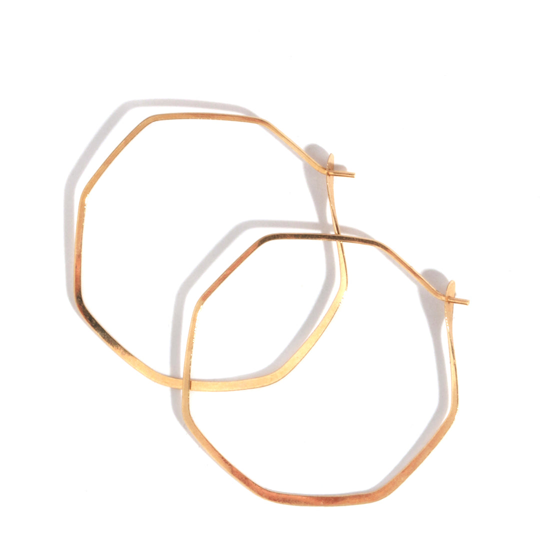 Octagon hoops - 1.5 inch – Melissa Joy Manning Jewelry